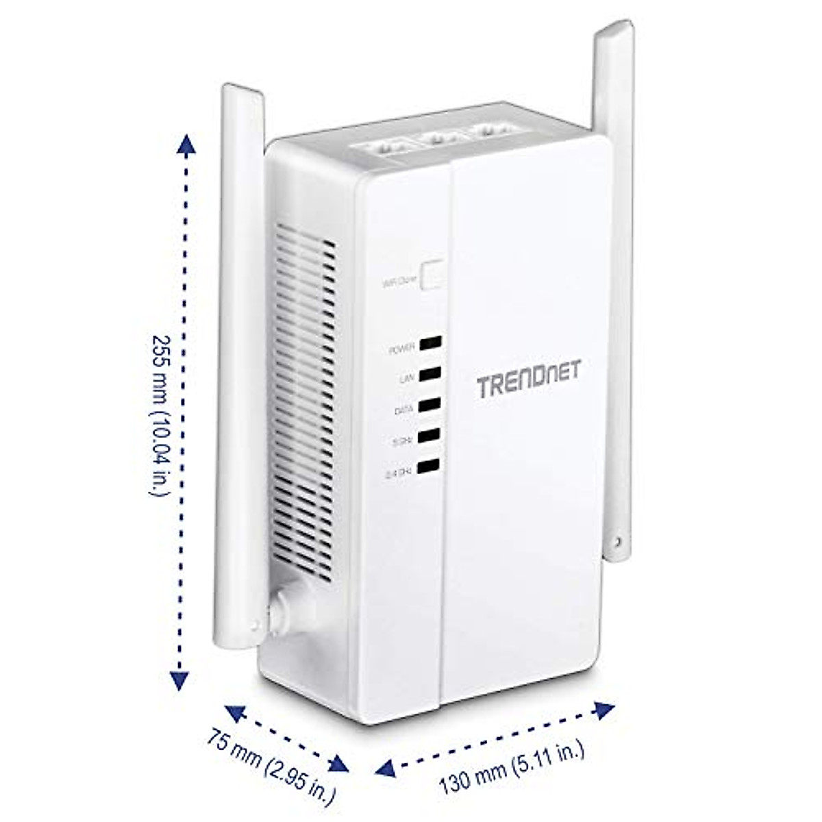 TRENDnet Wi-Fi Everywhere Powerline 1200 AV2 AC1200 Wireless Access Point, Expand Your Wireless Coverage, Built-in Concurrent Dual-Band, 3 x Gigabit Ports, MIMO, Beamforming, White, TPL-430AP