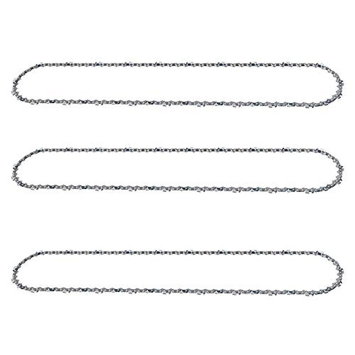 Zentop 18-Inch 3 Pack Chainsaw Chain - 3/8" LP Pitch .050" Gauge 62 Drive Links Wood Cutting Saw Chain for Chainsaw Parts fits Craftsman, Echo, Homelite, Poulan, Remington (18-Inch 62DL)