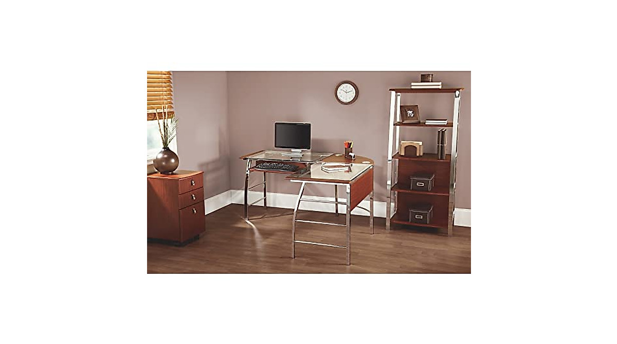 Realspace Mezza 62" L-Shaped Desk - Modern Home Office Solution