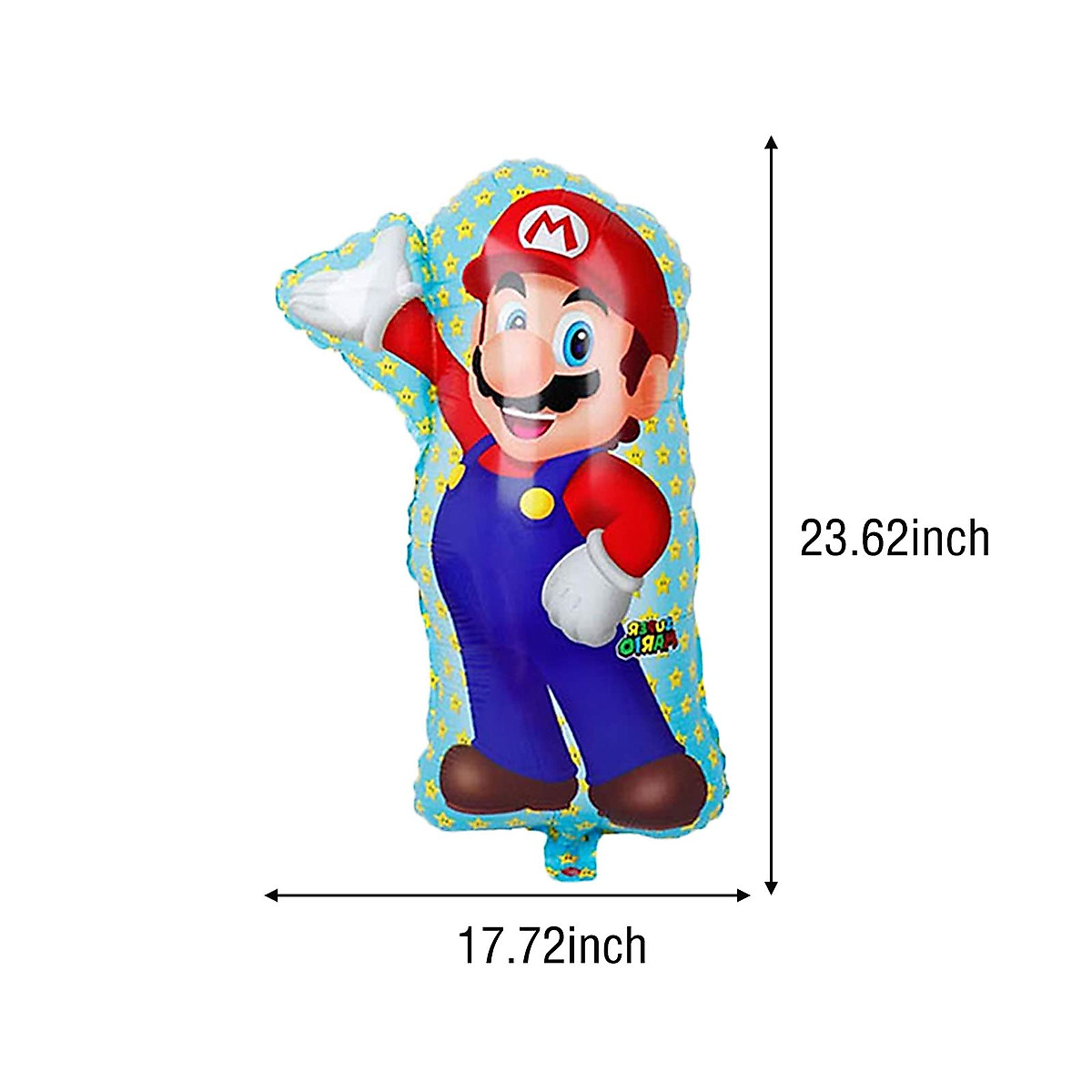 Mario Brothers Foil Balloons Mario Birthday Party Supplies 6th Mario Party Decorations for Kids Birthday (Mario 6th Birthday)