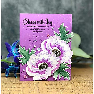 CrafTreat Reusable Layered Flower Stencils for Painting on Wood, Canvas, Paper, Fabric, Floor, Wall and Tile - Pansy and Anemone - 2 Pcs - 6x6 Inch Each - DIY Art and Craft Stencils - Floral Stencil