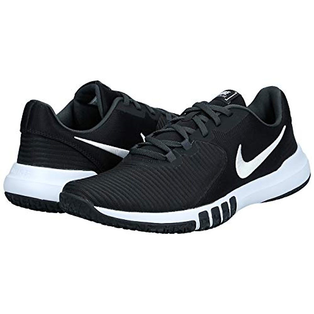 Nike Men's Flex Control TR4 Cross Trainer, Black/White-Dark Smoke Grey-Smoke Grey, 12 Regular US