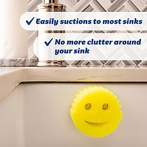 Scrub Daddy Sponge Holder - Daddy Caddy - Suction Sponge Holder for Smiley Face Sponge , Non-Slip Suction Cups, Sink Organizer for Kitchen and Bathroom, Self Draining, Dishwasher Safe - 1ct