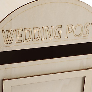 Yoidesu Wooden Wedding Mailbox Post Box, Vintage, Multipurpose Box for Weddings, Parties, Anniversaries, Graduations and Baby Showers,33.1 x 20.3 x 20.3cm (JM01617)