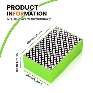 Diamond Hand Polishing Pad Sanding: 4pcs Diamond Sanding Pads, Diamond Polishing Pads Foam Backing, Tile Polishing Pads for Grinder, Sanding Blocks for Ceramic Tile Glass Grinding(Grit 60/100/200/400)