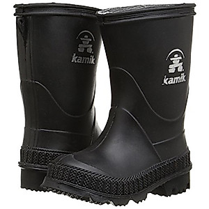 Kamik STOMP/KIDS/PUR/4149F Rain Boot Black, 2 M US Little Kid