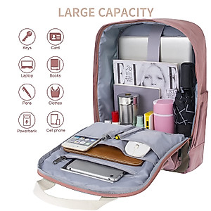 Lovvento College Backpack for Women Cute Vintage Travel Bag Aesthetic Laptop Backpack 15.6 Inch Waterproof Computer Work