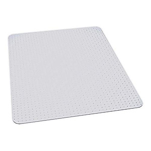 Chair Mat for Carpet- Medium Pile, 45" x 53" Rectangle, Clear Vinyl Beveled Edge