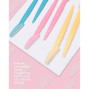 Dermaplane Razor, 60 Pcs Face Razors for Women and Men, Multipurpose Eyebrow Razor, Dermaplaning Tool for Face by MoHern