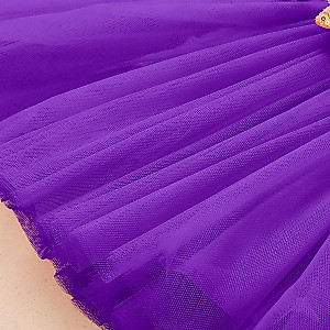 ODASDO Toddler Kids Girls My 3rd Third Birthday Party Dress Sequin Bowknot Headband Cake Smash Outfit Summer Cotton Short Sleeve A-line Tulle Tutu Princess Skirt Photo Props Purple 3 Years