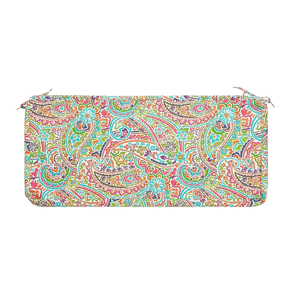 FUNHOME Outdoor Cushion Covers,42" x 18" x 3", No Insert! Patio Cushion Covers Replacement for Outdoor Furniture,Water Resistant Patio Bench Loveseat Cushion Covers 1 Pack, Melora Paisley(Covers ONLY)