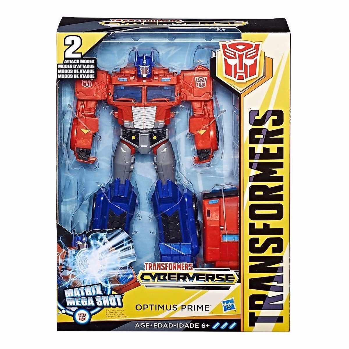 Transformers Toys Optimus Prime Cyberverse Ultimate Class Action Figure - Repeatable Matrix Mega Shot Action Attack Move - Toys for Kids 6 & Up, 11.5"