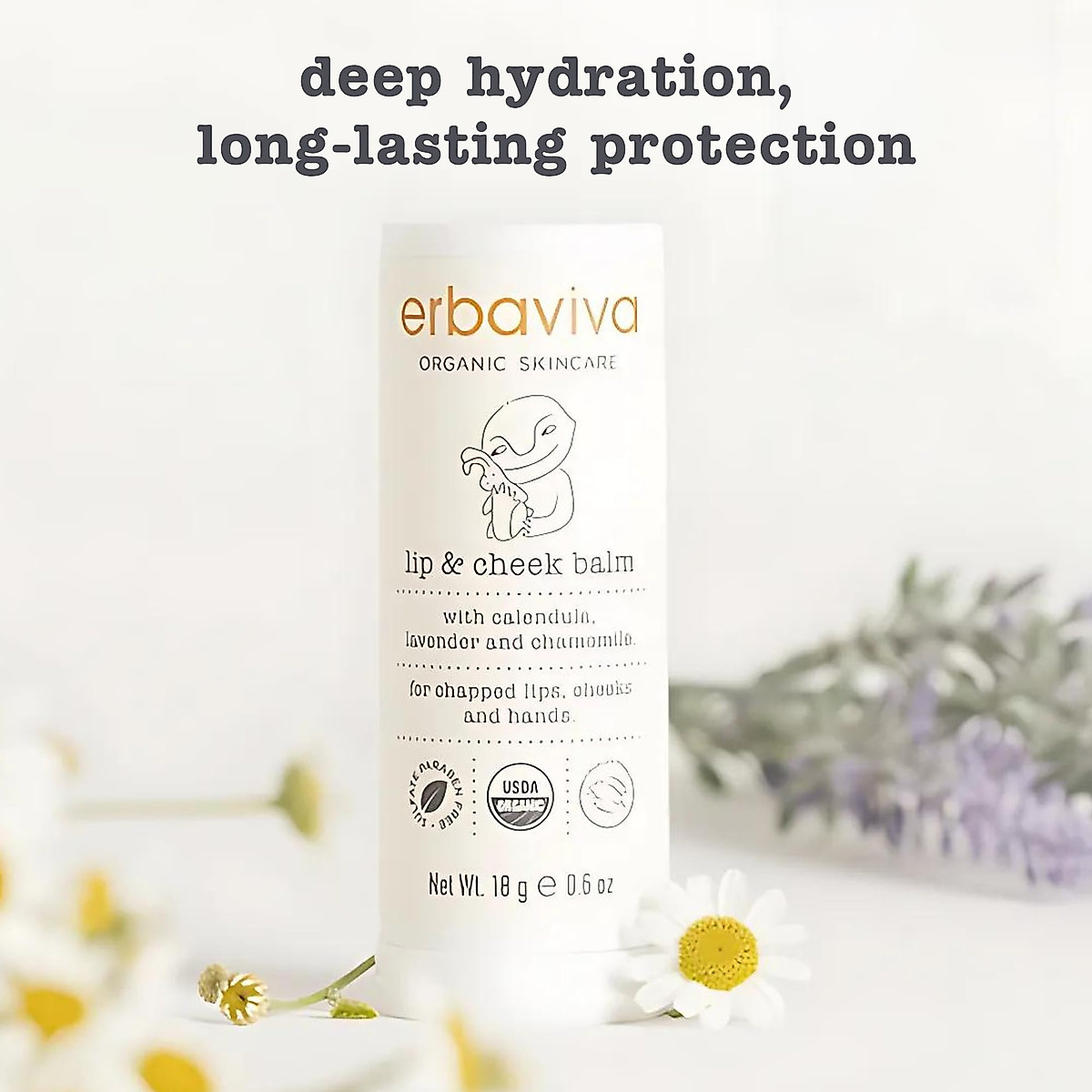 Erbaviva Organic Lip & Cheek Balm 0.6 Ounce