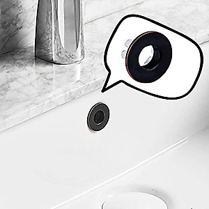 BWE Oil Rubbed Bronze Sink Basin Trim Overflow Cover Brass Insert in Hole Round Caps