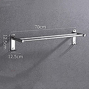 XHALERY Towel Rack,Wall Mounted Towel Holder,1-Tier 2-Tier Bath Towel Rack,Stainless Steel Towel Bar Rail,for Kitchen Bathroom Toilet Hotel Office-A-50Cm/B-70Cm