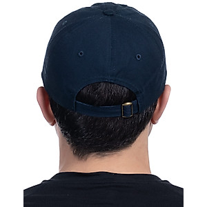 Ann Arbor T-shirt Co. Puerto Rican Flag Hat - Boricua Rico Pride Low Profile Baseball Dad Hat for Men & Women - (Navy Blue)