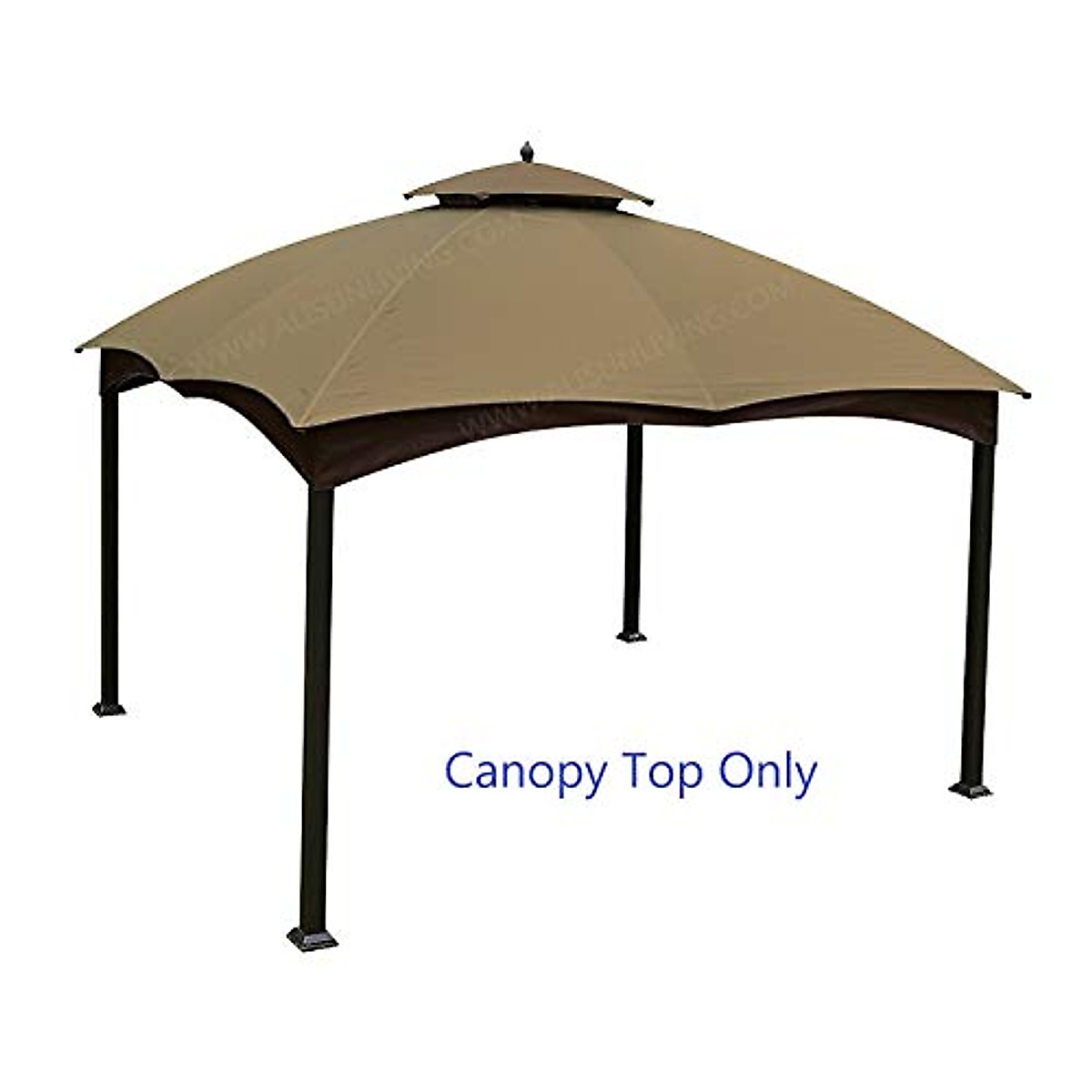 ALISUN Replacement Canopy Top for Lowe's 10' x 12' Gazebo #TPGAZ17-002C (Golden Brown Canopy Top Only)