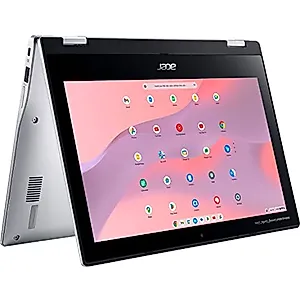 Acer Chromebook Spin 311 Convertible 2-in-1 Laptop, 11.6'' HD IPS Touch Screen, MediaTek MT8183C 8-Core Processor, 4GB RAM, 64GB eMMC, Webcam, 10-Hour Bettary, Chrome OS, Pure Silver/Saz USB Cable