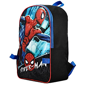 Marvel Spiderman superhero Kids Backpack and Lunch box Set for boys