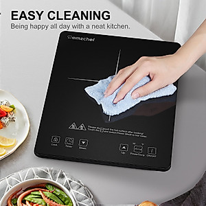 AMZCHEF 1800W Induction Cooktop Commercial & 1800W Portable Induction Cooktop