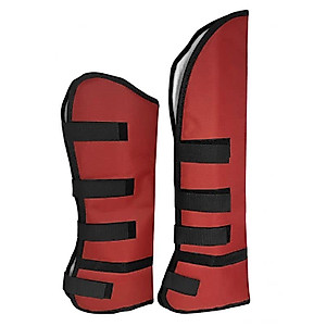 Showman Cordura Nylon Outer Shell w/Fleece Lined Inner Shell Shipping Boots! Set of Four! (Red)