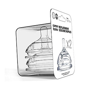 Comotomo Silicone Replacement Nipple, Fast Flow, 6+ Months, 2 Count