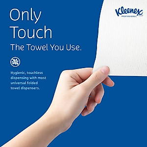 Kleenex Multifold Paper Towels (02046), White, 8 Packs/Convenience Case, 150 Tri Fold Paper Towels/Pack, Pack of 8, Total 1,200 Towels/Case