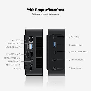 Beelink SER6 Mini Desktop PC with AMD Ryzen 9 6900HX 8C/16T, 16GB DDR5 500GB NVMe M.2 SSD, Triple Display Output, WiFi 6, 2.5G RJ45, Bluetooth 5.2 W-11 Gaming Mini Computer