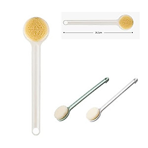 INGVY Dry Brushing Body Brush 1pc Long Handle Bath Brush Soft Body Scrubber Shower Exfoliator Scrub Skin Massager Nylon Cleaning Brush Bathroom Accessories (Color : Green)