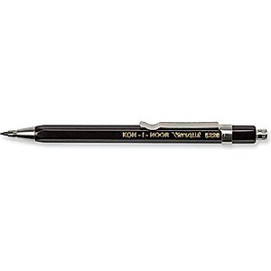 KOH-I-NOOR 2mm Diameter Short Mechanical Clutch Lead Holder Pencil - Black