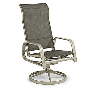 Homestyles Captiva Gray Outdoor Swivel Rocking Chair
