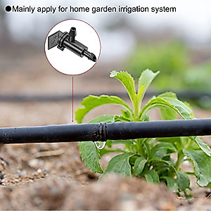 M METERXITY 10 Pack Flag Dripper - Garden Irrigation System, Removable & Flow Control & Drip Emitter, Apply to Lawn Trees (1 Gallon Per Hour, Black)