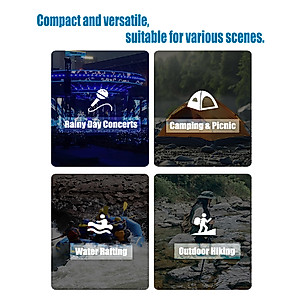 Makonus Kids Rain Jacket, 2 Pack Rain Ponchos for Kids with Hood and Sleeves Reusable Raincoats for Boys and Girls