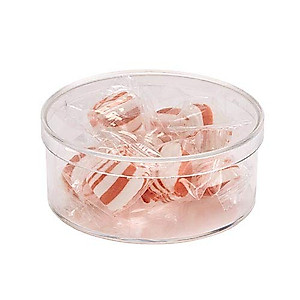 Pioneer Plastics 015C Clear Small Round Plastic Container, 3.3125" W x 1.3125" H, Pack of 4