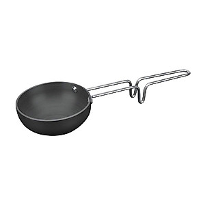 WhopperIndia Nonstick & hard anodised tadka pan/spice roasting pan/vagharia with long handle 11 Inch