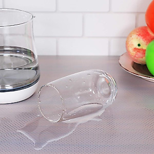 Hemoton 2 Rolls Cabinet Shelf Drawer Liner Non-Adhesive Waterproof Non-Slip EVA Mat Transparent 17.7” x 59”