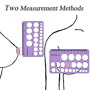 Nipple Ruler is a Measuring Tool Used to Measure The Flange Size for Nipples. Csakri This Breast Pump Sizing Tool is a Must-Have Item for New Mothers(Purple)