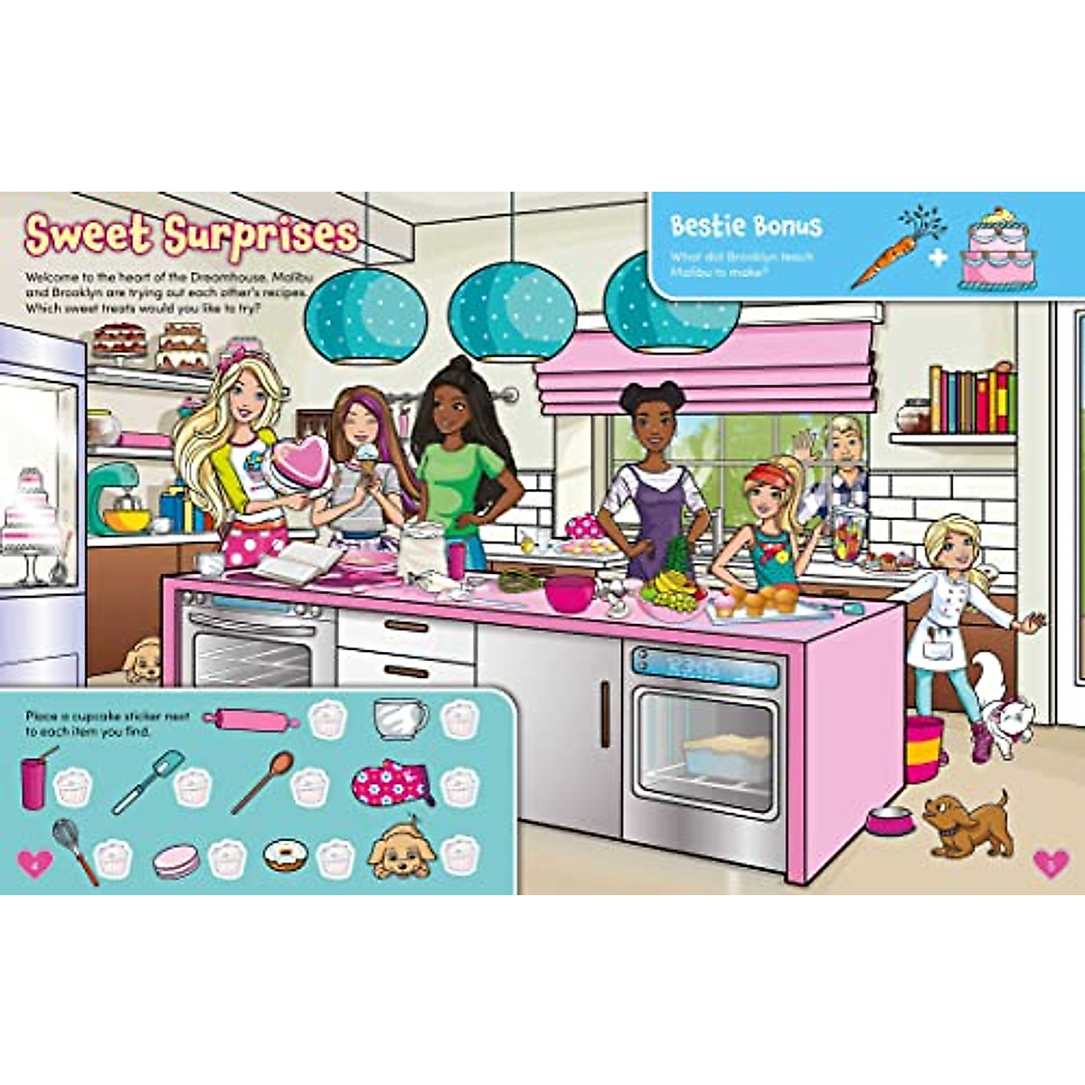 Barbie Dreamhouse Seek-and-Find Adventure: 100% Officially Licensed by Mattel, Sticker & Activity Book for Kids Ages 4 to 8