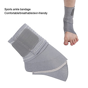 Agatige Ankle Brace for Men & Women, Ankle Stabilizer, Foot Guard Bandage Ankle Protection Brace Support for Running, Basketball, Volleyball, Achilles, Tendon, Sprain, Injury Recovery (Grey)