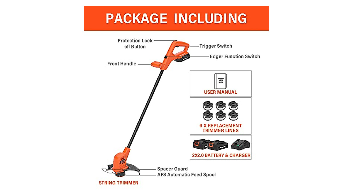 MAXLANDER 2-in-1 Cordless Weed Wacker & Edger | Lightweight