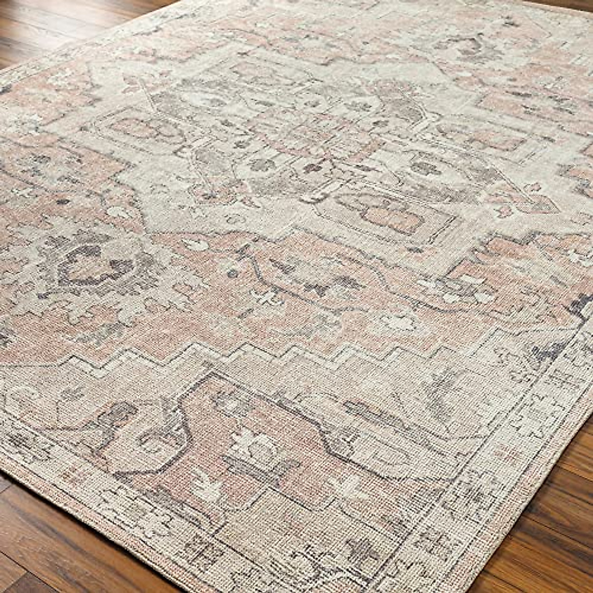 Becki Owens x Surya Elle Medallion Area Rug , 6'7" x 9', Taupe