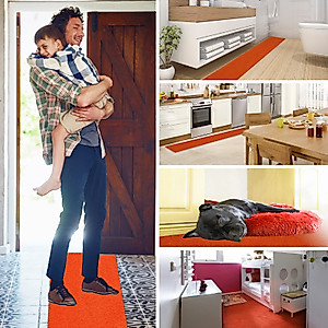 Jtnohx Large Felt for Crafts, 98.5"x15.75" Flexible Felt Fabric, Large Size Felt Sheets, 1.4mm Thickness Soft Felt Runner for Step and Display Event and Ceremoney (Orange)