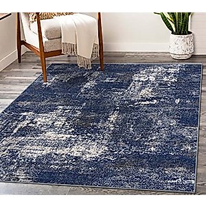 LUXE WEAVERS Tower Hill Abstract Blue 5x7 Area Rug