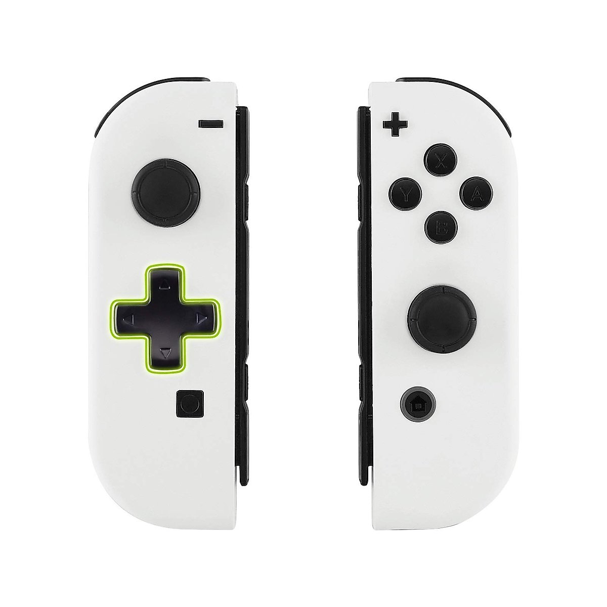 eXtremeRate Soft Touch Grip Back Plate for Nintendo Switch Console, NS Joycon Housing Shell (D-Pad Version) with Full Set Buttons, DIY Replacement Shell for Nintendo Switch - White