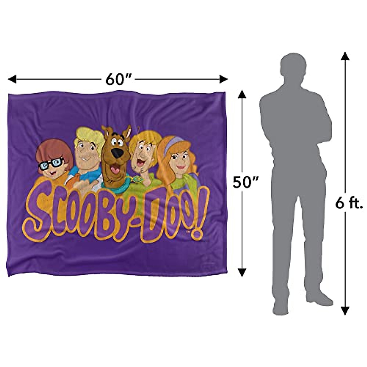 Scooby-Doo Scooby Gang Officially Licensed Silky Touch Super Soft Throw Blanket 50" x 60"