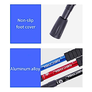 Walking Stick,Trekking Poles Walking Folding Cane with T Handle,Antishock,Quick Lock,Telescopic,Collapsible, Ultralight for Men Women (Black)