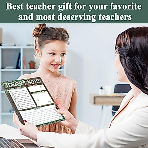 2 PCS Eucalyptus Teacher Notepad simply Boho Teacher Appreciation Gifts 5.5x 8.5 inch Greenery Eucalyptus Teacher Appreciation Notepads for School Work Office Home Use Supplies Students Teachers Gift