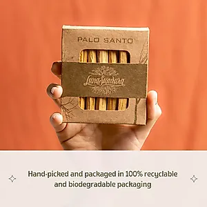 Luna Sundara Palo Santo Smudging Sticks High Resin Palo Santo from Ecuador - Wild Harvested Smudging Sticks