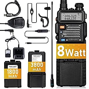 TIDRADIO UV-5R Pro 8W Ham Radio Handheld 144-148Mhz/420-450Mhz TIDRADIO UV-5R Dual Band Two-Way Radio Walkie Talkies kit