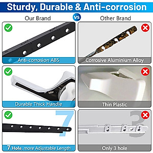 Universal Toilet Handle Flusher Replacement kit Angle Adjustable Toilet Tank Flush Trip Lever Arm Front Angled Side Left & Right Mount Toilet Repair Part